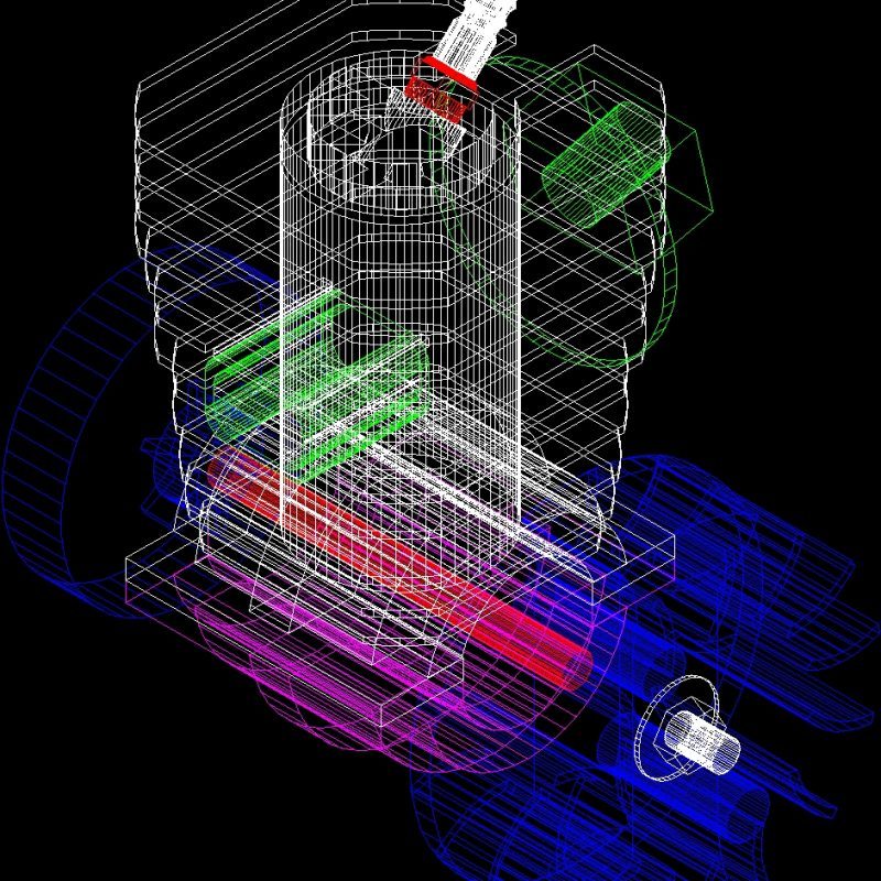 Motor 40cc 3D DWG Model for AutoCAD • Designs CAD
