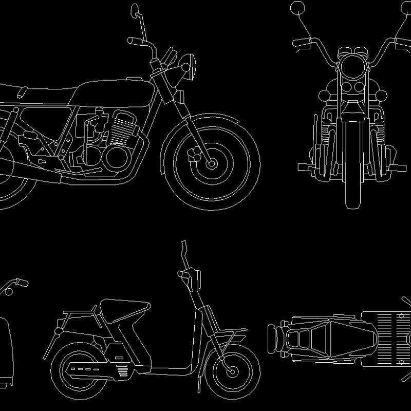 Motorbikes DWG Block for AutoCAD • Designs CAD