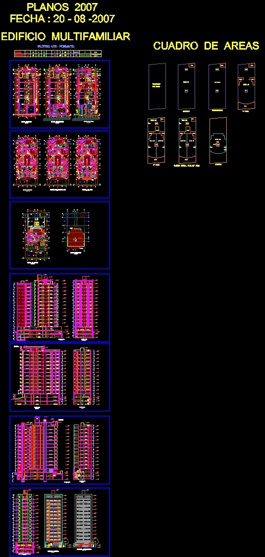 Multifamily, 12 Floors, 36 Units, Parking Basement Ground Floor DWG ...