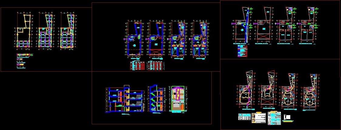 Multifamily Housing 2 Levels And Average Levels DWG Plan for AutoCAD ...