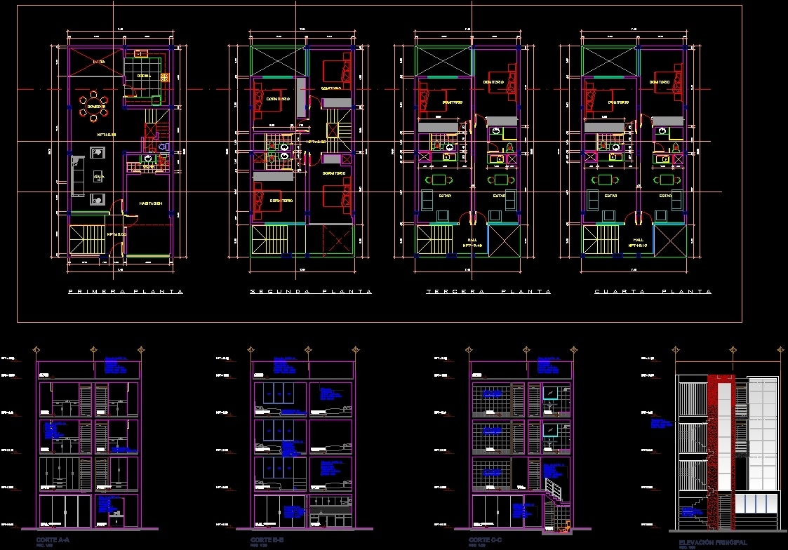 Multifamily Housing In Urban Areas - Groove DWG Section for AutoCAD ...