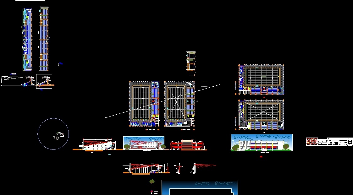 Multisport Soccer Stadium Design, Huanuco, Peru DWG Plan for AutoCAD ...