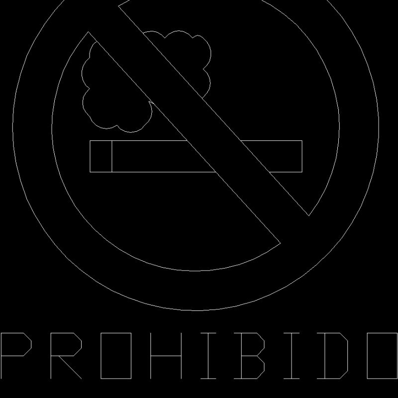 No Smoking Sign DWG Block for AutoCAD • Designs CAD