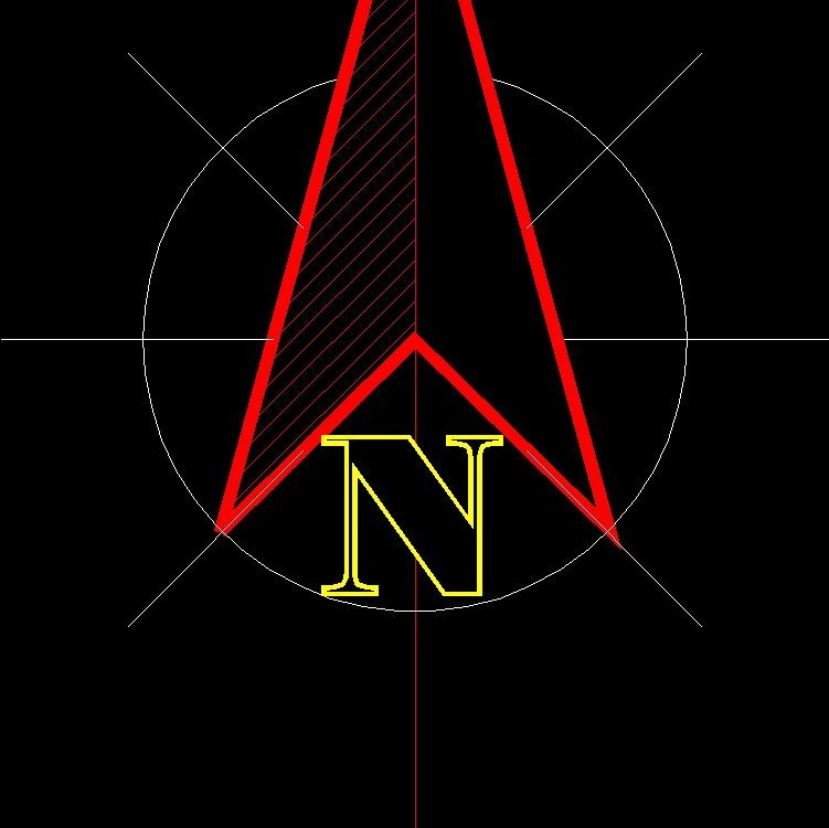 North 2D DWG Block for AutoCAD • Designs CAD