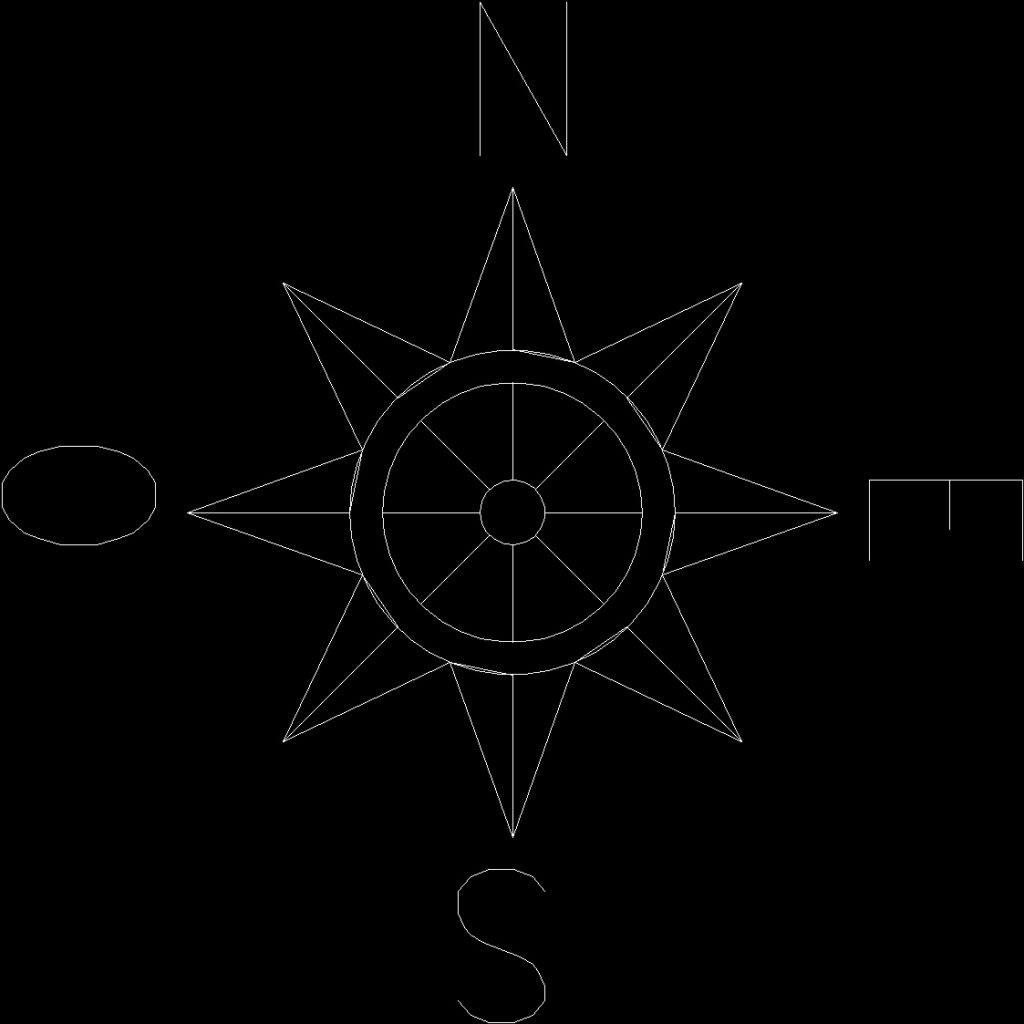 North Arrow Symbol DWG Block for AutoCAD • Designs CAD