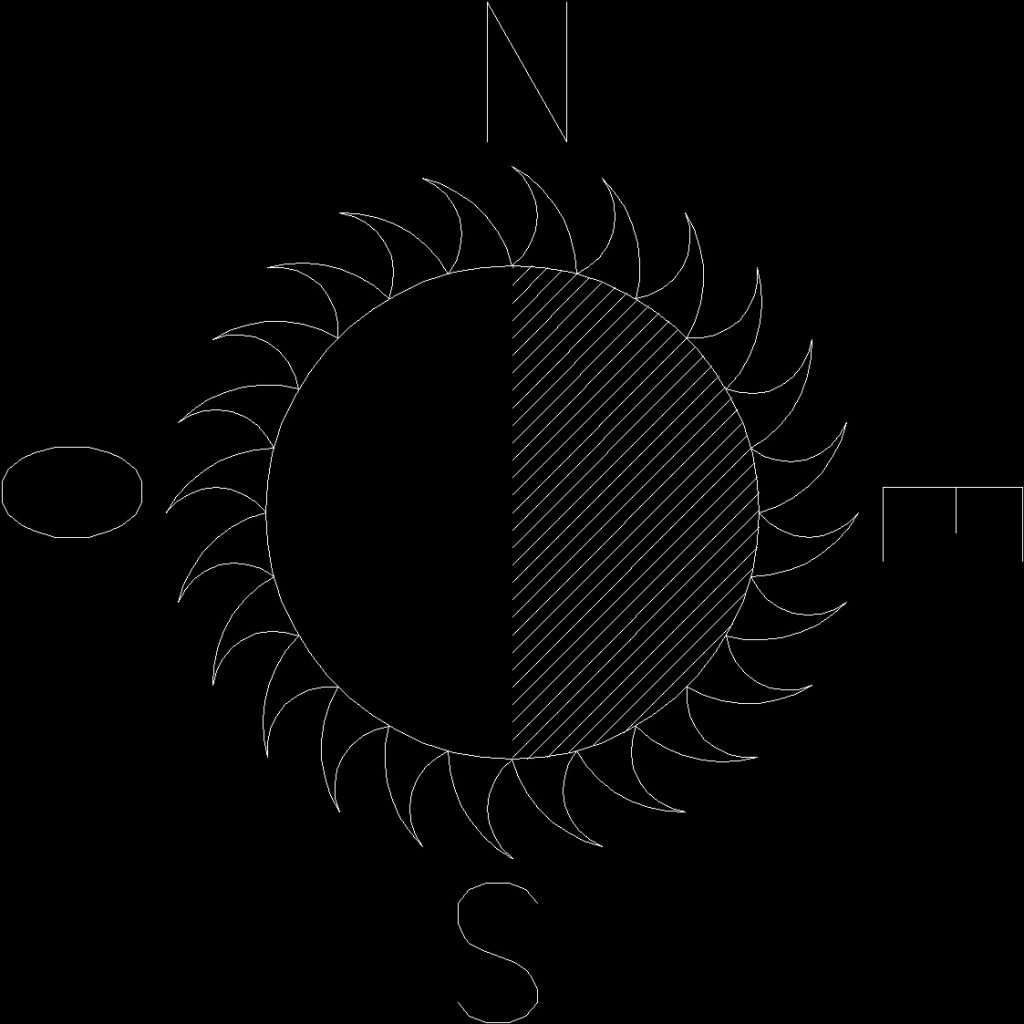 North Arrow Symbol DWG Block for AutoCAD • Designs CAD