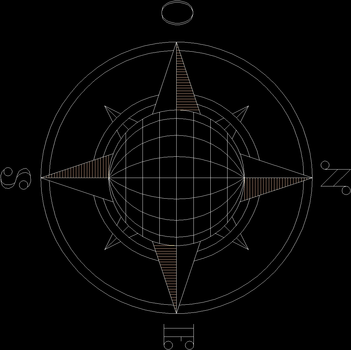 North Arrow Symbols DWG Block For AutoCAD Designs CAD