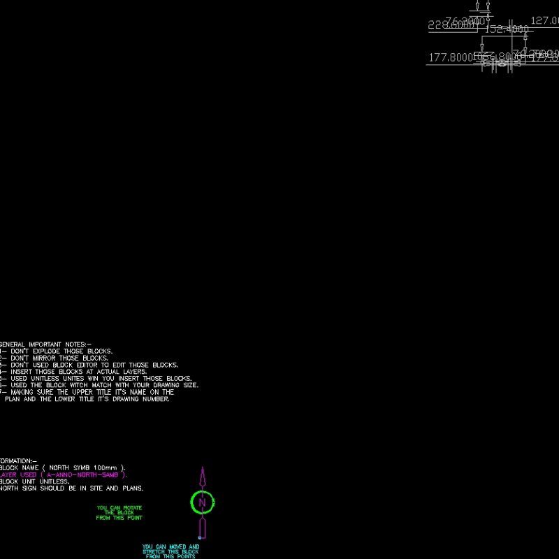 North Symbol DWG Block for AutoCAD | DesignsCAD