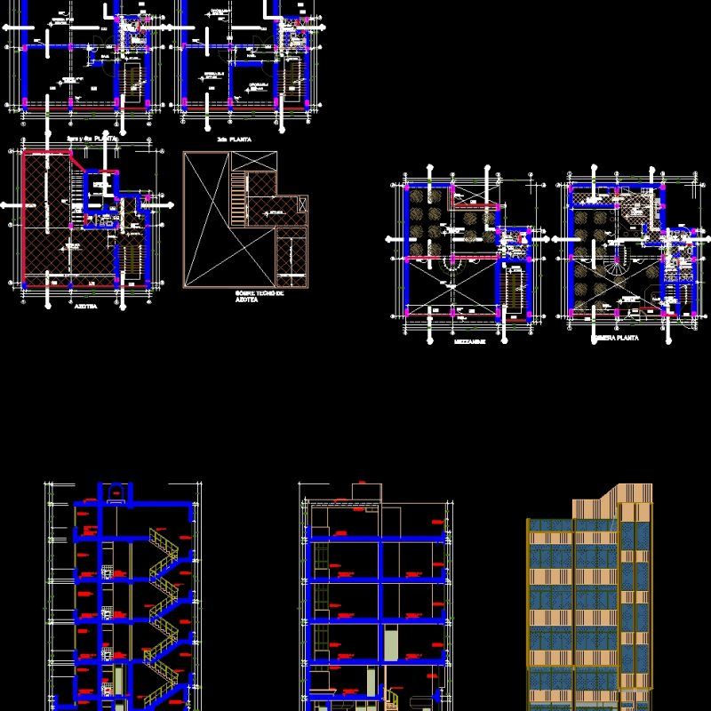 Office Buildings DWG Section for AutoCAD • Designs CAD