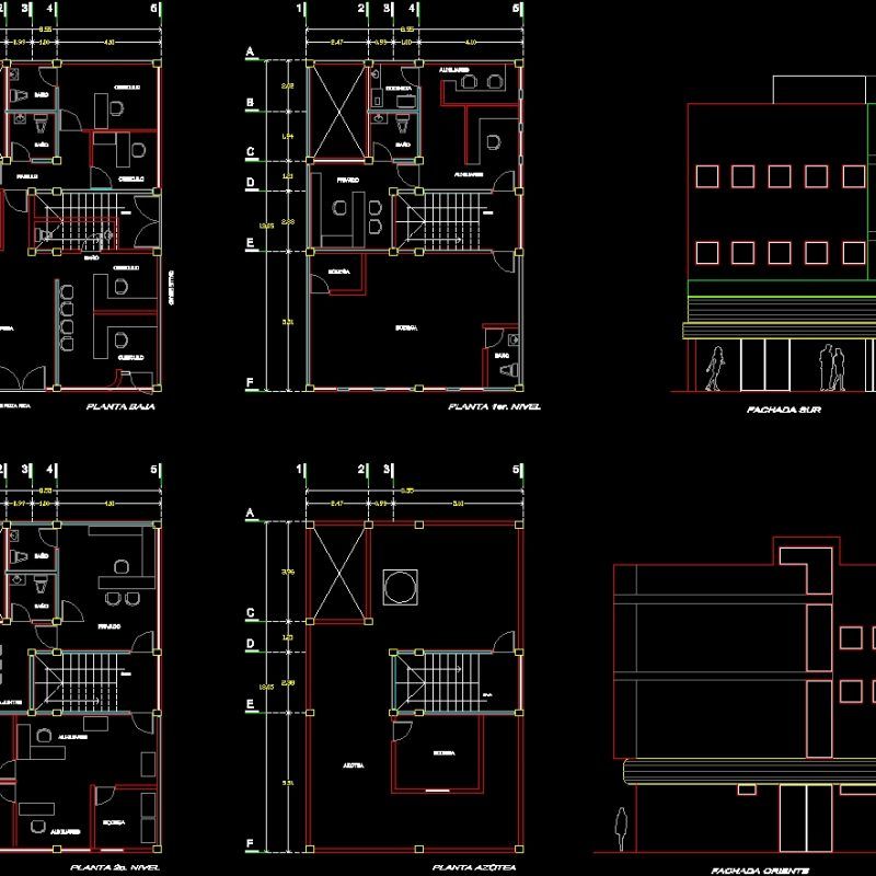 Office Buildings DWG Section for AutoCAD • Designs CAD