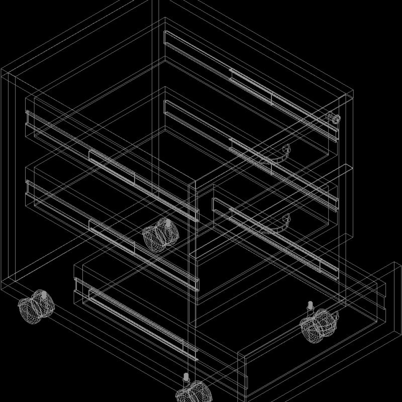 Office Drawers 3D DWG Model for AutoCAD • Designs CAD