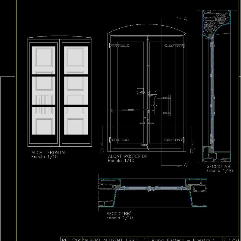 Old Wooden Window DWG Block for AutoCAD • Designs CAD