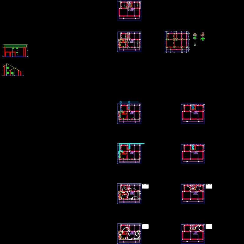 One Family Housing, Chalet, Economical DWG Block for AutoCAD • Designs CAD