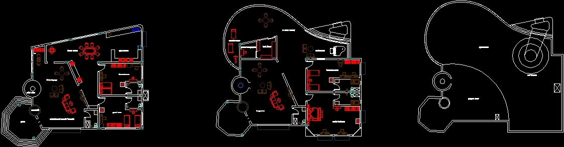 One Family Housing, Modern Style DWG Block for AutoCAD • Designs CAD