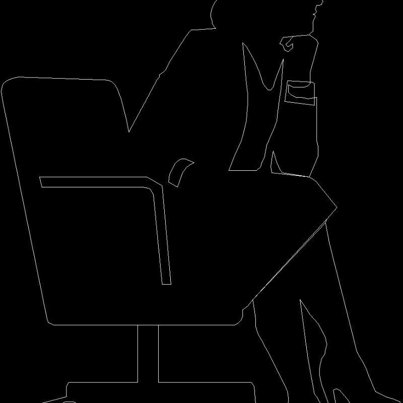 Outline Drawing Person In Elevation DWG Elevation for AutoCAD • Designs CAD
