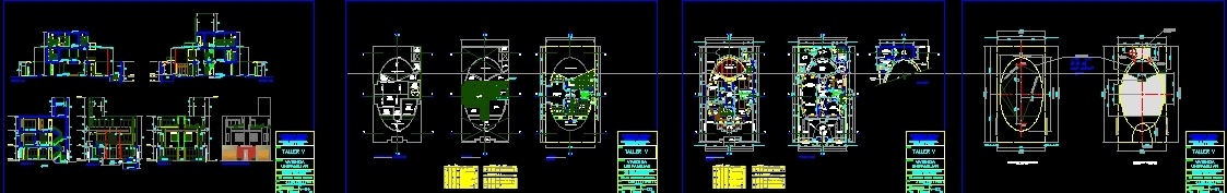 Oval Housing Design Project, 3 Bedrooms DWG Full Project for AutoCAD ...
