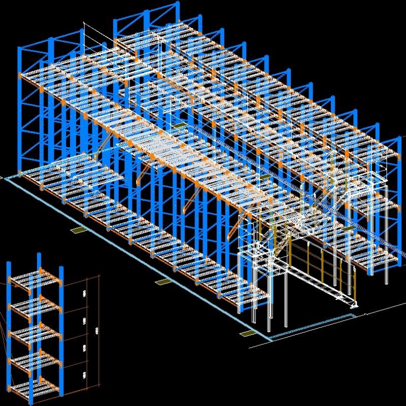 Pallet Racking DWG Block for AutoCAD • Designs CAD
