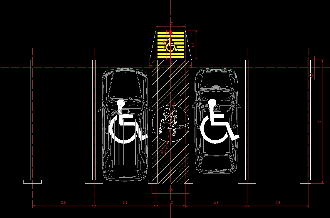 Parking Disabilitie Persons 90 Grads DWG Block for AutoCAD • Designs CAD Parking Disabilitie Persons 90 Grads DWG Block for AutoCAD • Designs CAD