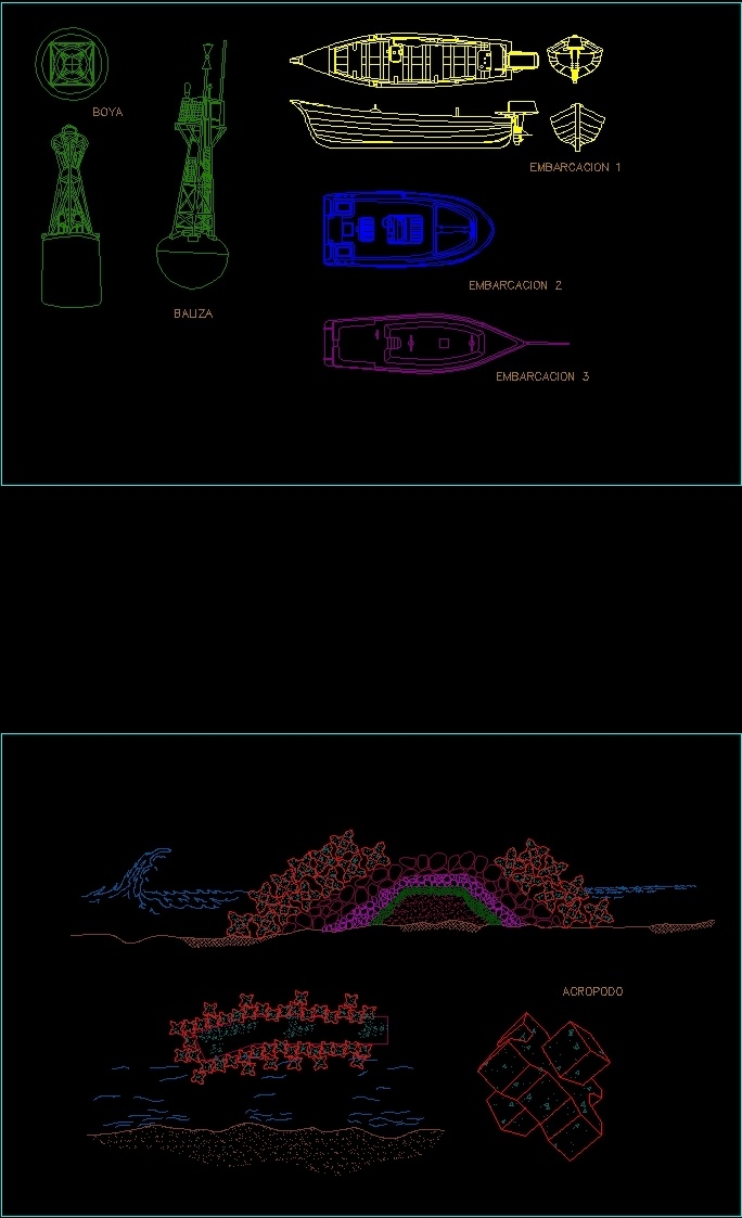 Parts Of A Seaport DWG Block for AutoCAD • Designs CAD