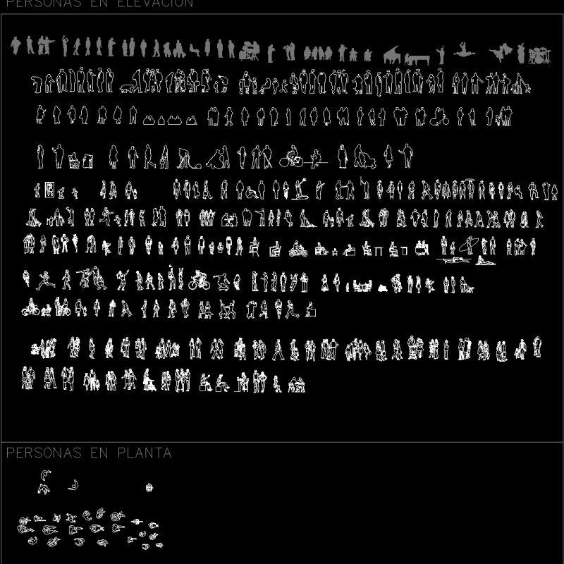 People - Outline DWG Block for AutoCAD • Designs CAD