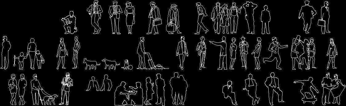 People From The Side 2D DWG Block for AutoCAD • Designs CAD