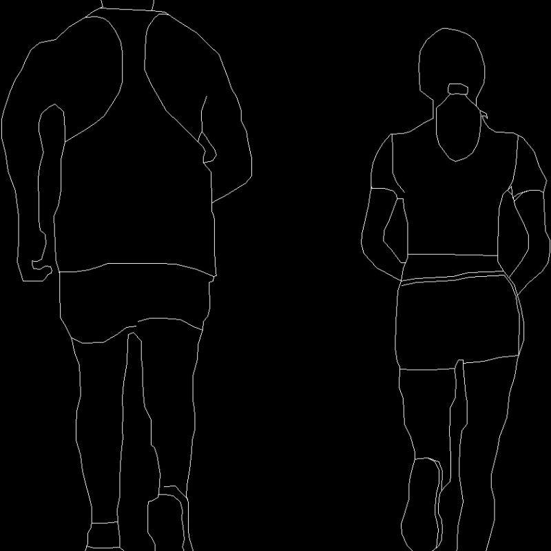 People Jogging DWG Elevation for AutoCAD • Designs CAD