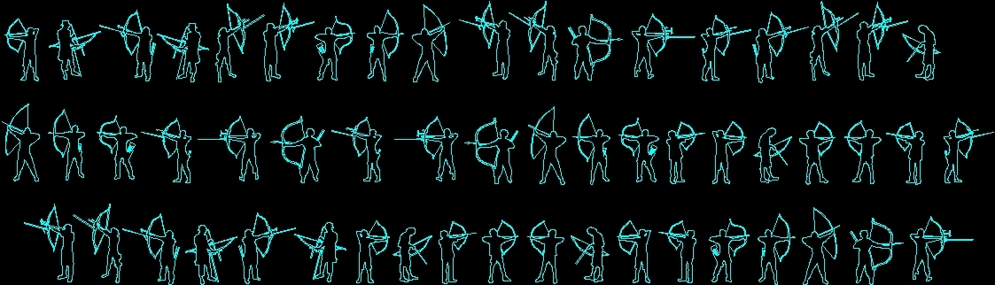 People Practicing Archery DWG Block for AutoCAD • Designs CAD