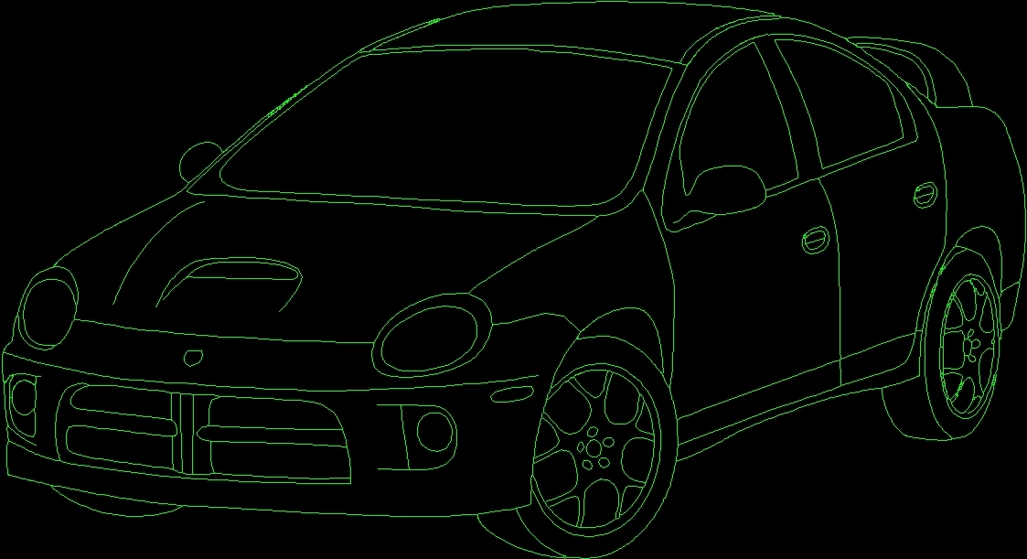 Perspective View Car 2D DWG Block For AutoCAD Designs CAD