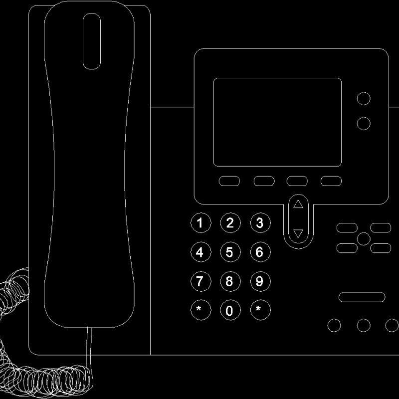 Phone 2D DWG Block for AutoCAD • Designs CAD