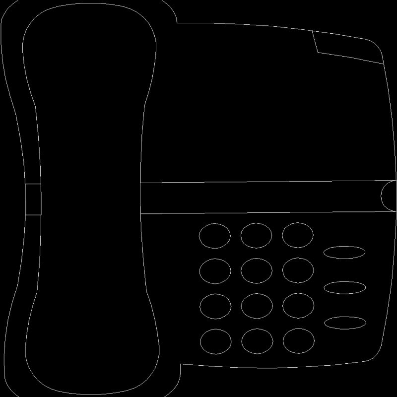 Phone 2D DWG Block for AutoCAD • Designs CAD