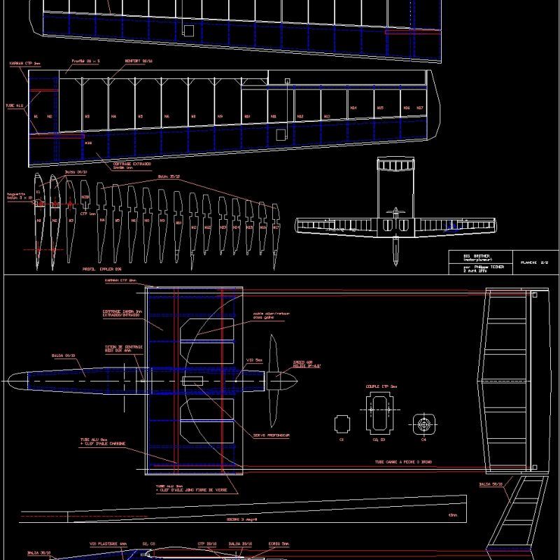 Plane For Aeromodelling DWG Plan for AutoCAD • Designs CAD