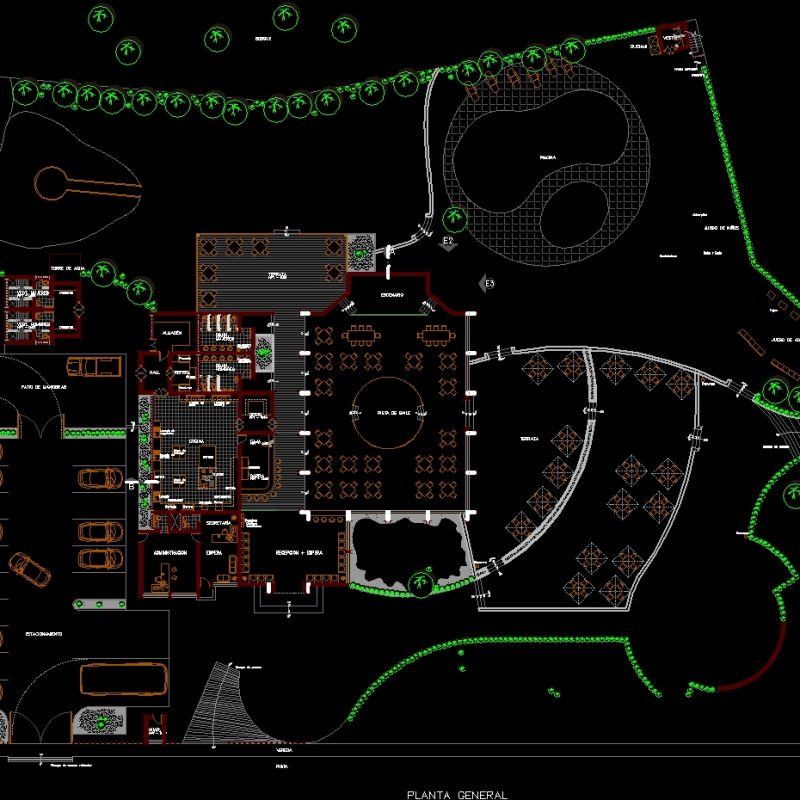 Plant Of Restaurant DWG Block for AutoCAD • Designs CAD