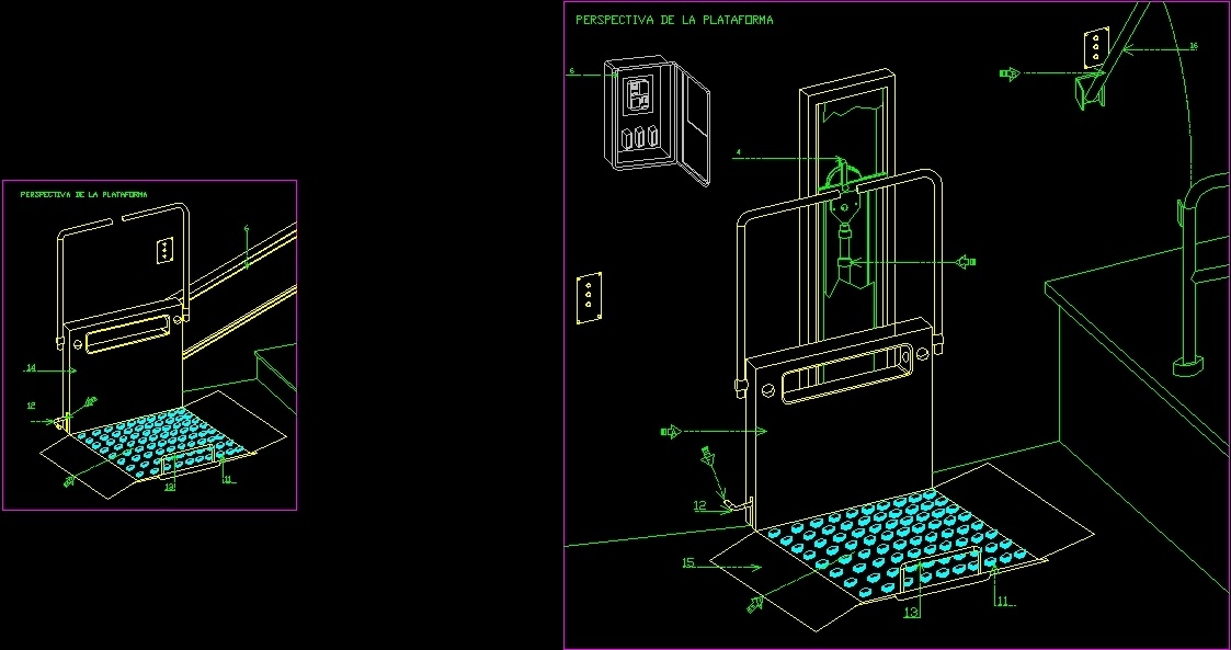 Platform Elevation For Disabilities DWG Elevation for AutoCAD • Designs CAD