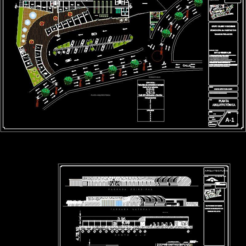 Plaza Comercial DWG Block for AutoCAD | DesignsCAD