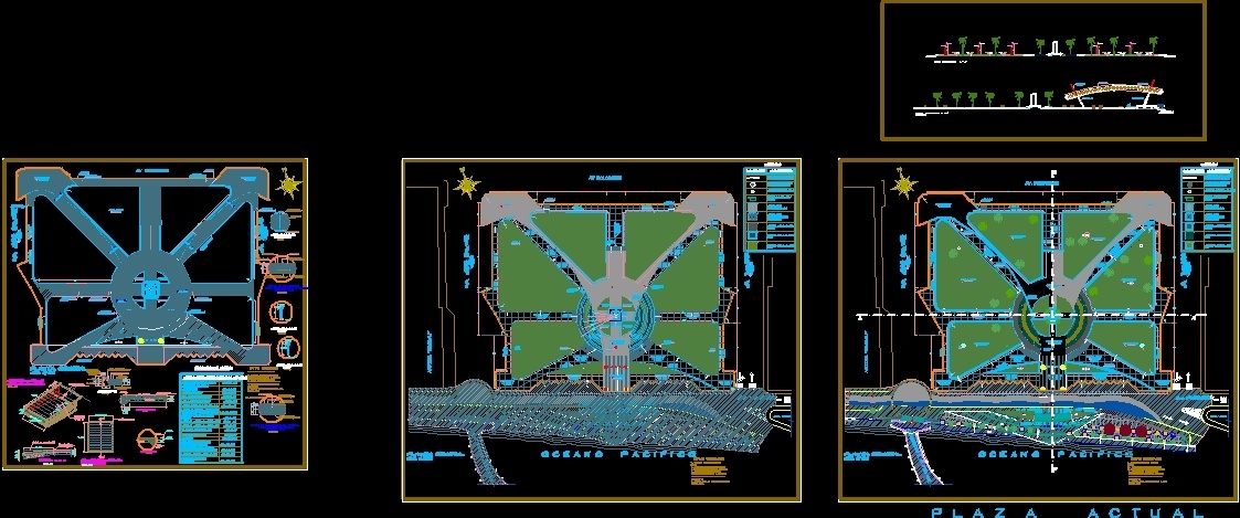 Plaza Grau And Embankment, Chimbote, Peru DWG Block for AutoCAD ...