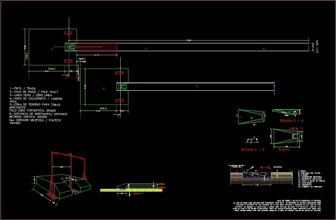 Pole Vault Or Poles DWG Detail for AutoCAD • Designs CAD