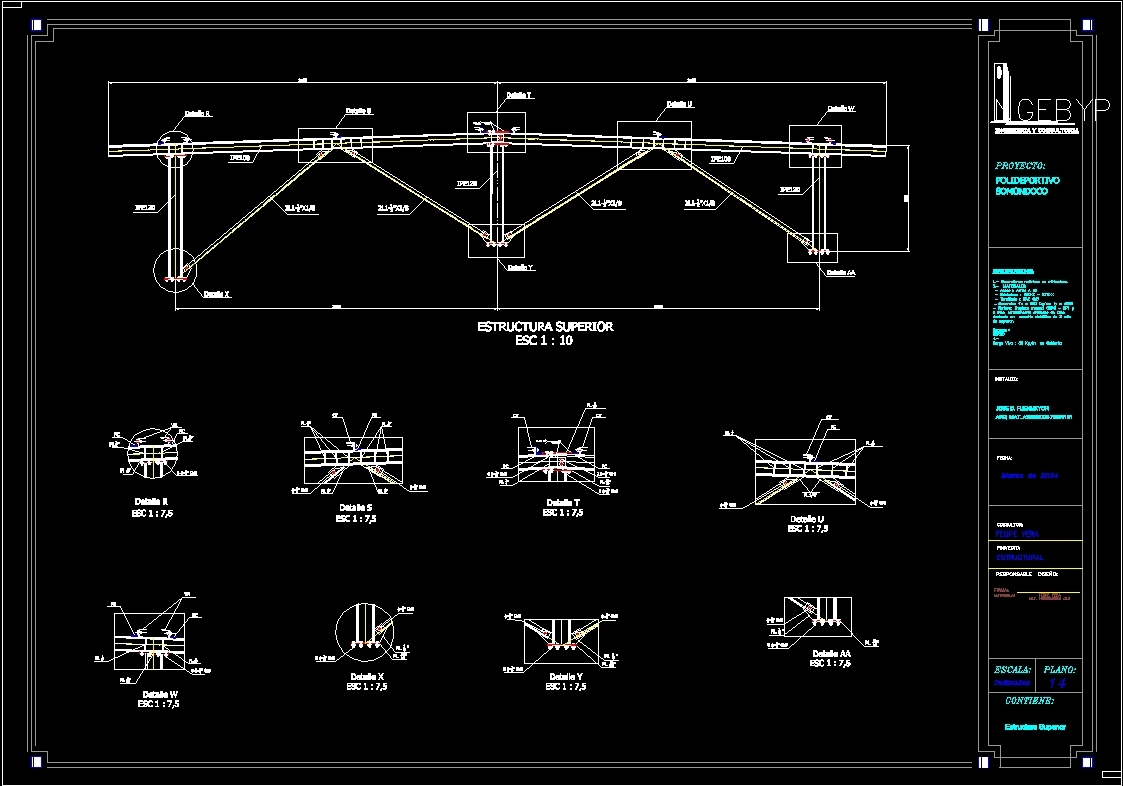 Polysport In Arch - Metallic Structure DWG Section for AutoCAD ...