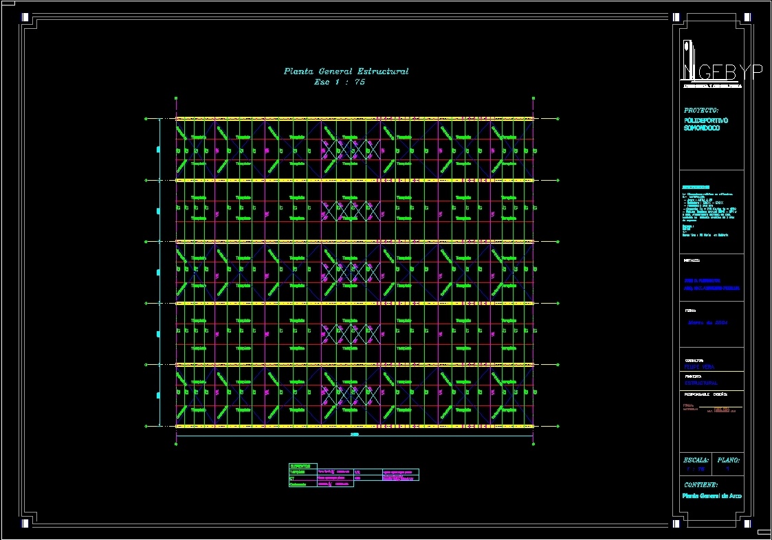 Polysport In Arch - Metallic Structure DWG Section for AutoCAD ...
