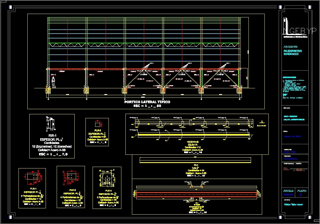 Polysport In Arch - Metallic Structure DWG Section for AutoCAD ...