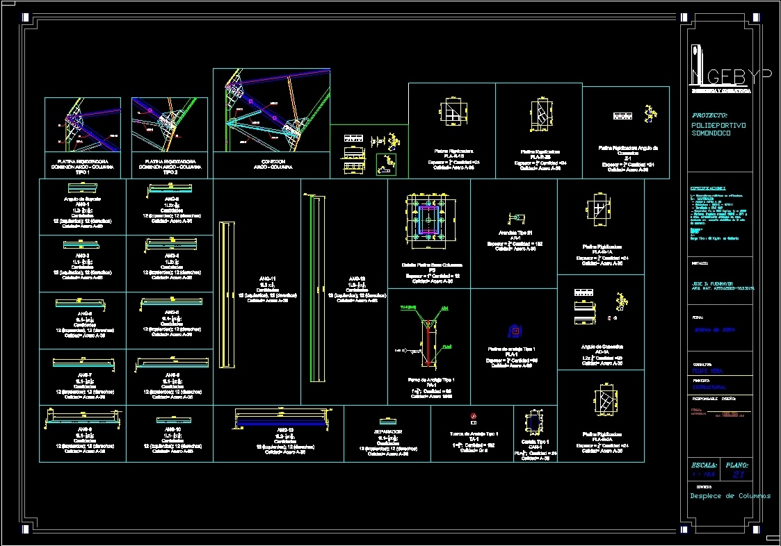 Polysport In Arch - Metallic Structure DWG Section for AutoCAD ...