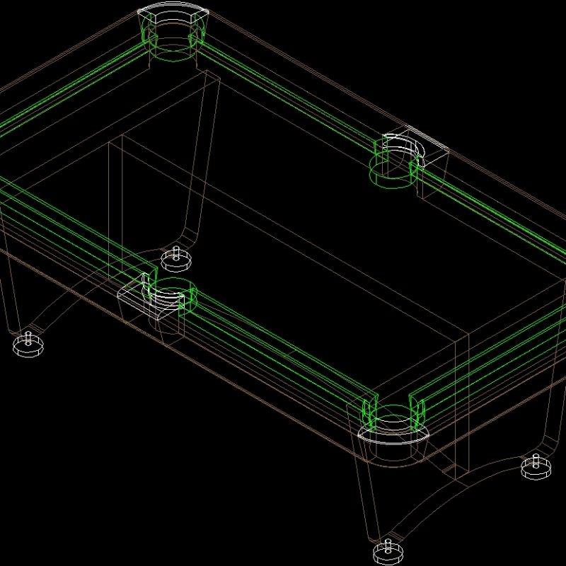 Pool Table 3D DWG Model for AutoCAD • Designs CAD