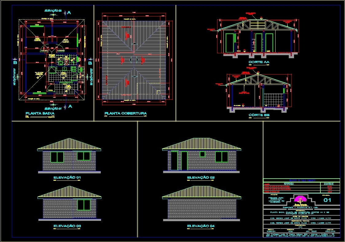 Popular House In Blocks - DWG Section for AutoCAD • Designs CAD