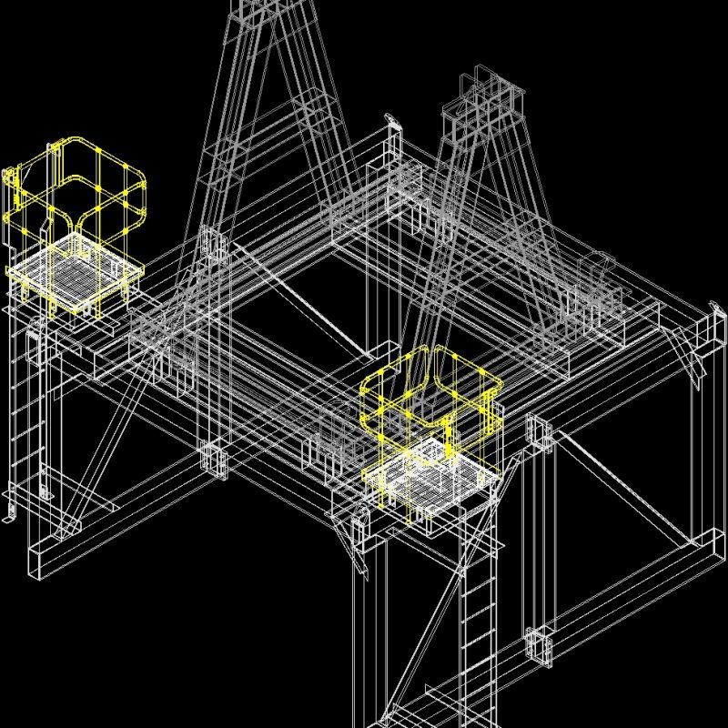 Portabobina Lectern With Pedestrian Access DWG Block for AutoCAD ...