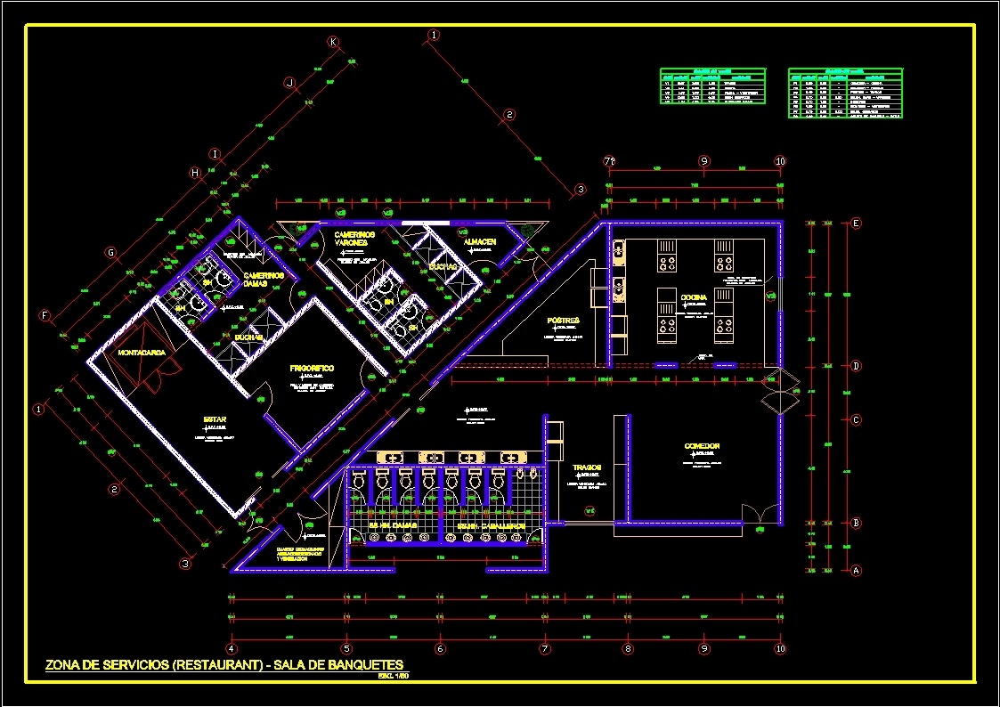Preliminary Floor Banquet Room For Restaurant DWG Block for AutoCAD ...
