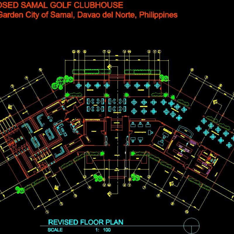 Proposed Samal Golf Clubhouse DWG Block for AutoCAD • Designs CAD