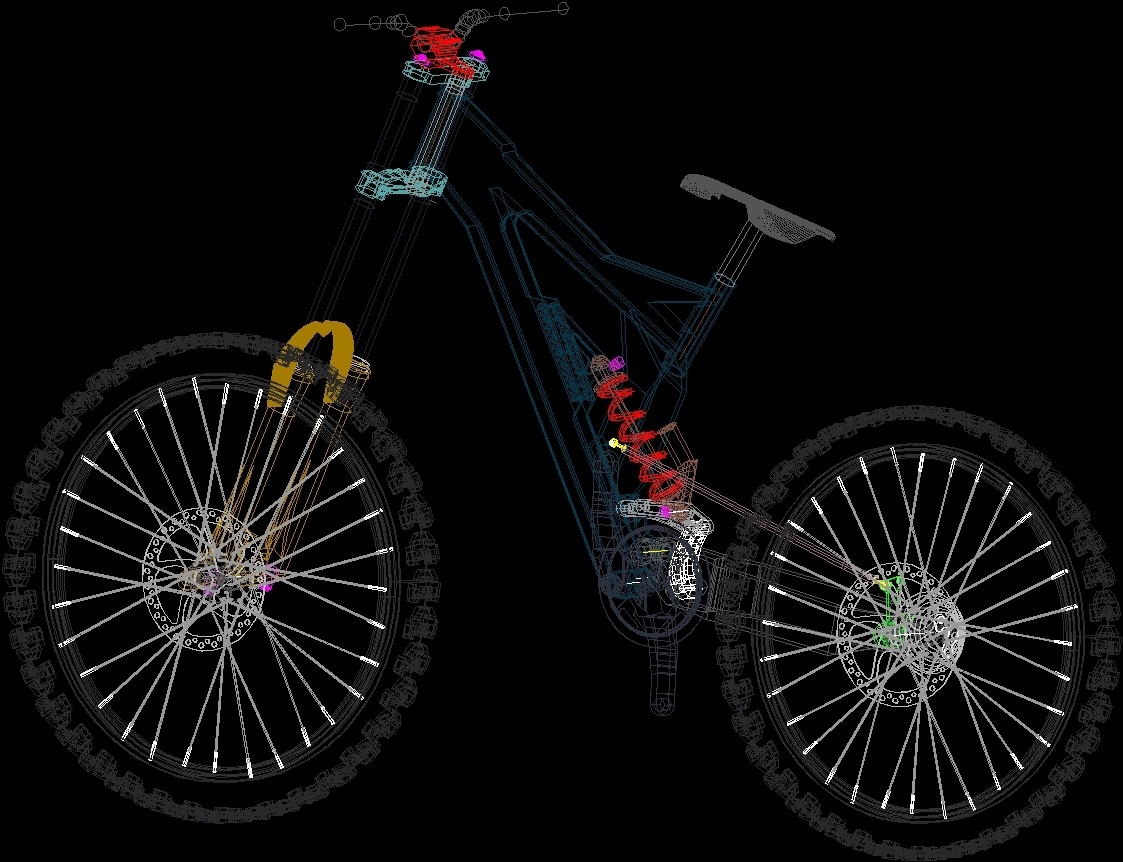 Prototype Bike Dh 3D DWG Model for AutoCAD • Designs CAD