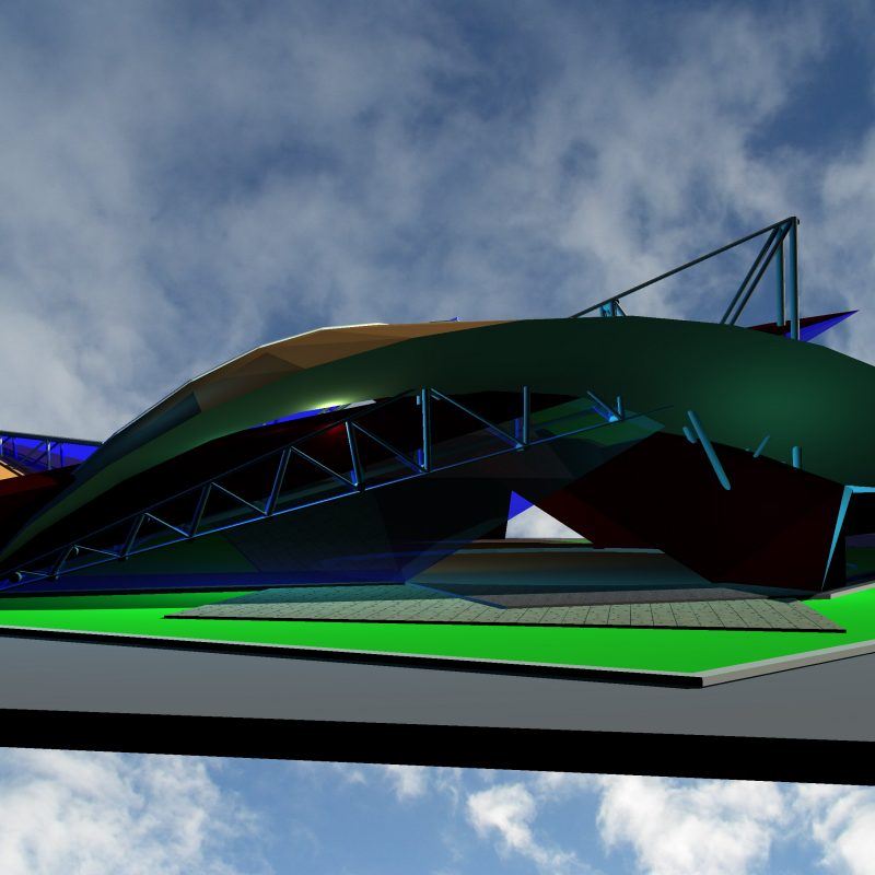 Sports Pavilion DWG Block for AutoCAD • Designs CAD