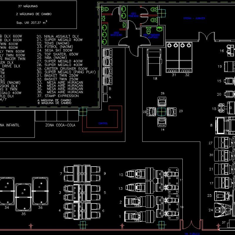 Recreational Room DWG Block for AutoCAD | DesignsCAD