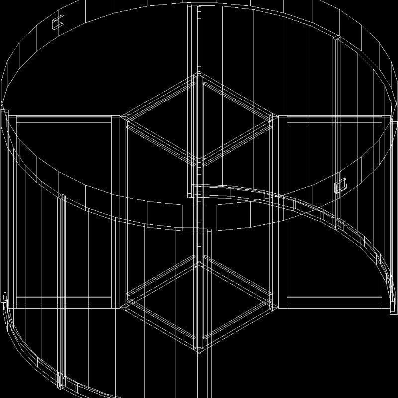 Revolving Door B 3D DWG Model for AutoCAD • Designs CAD