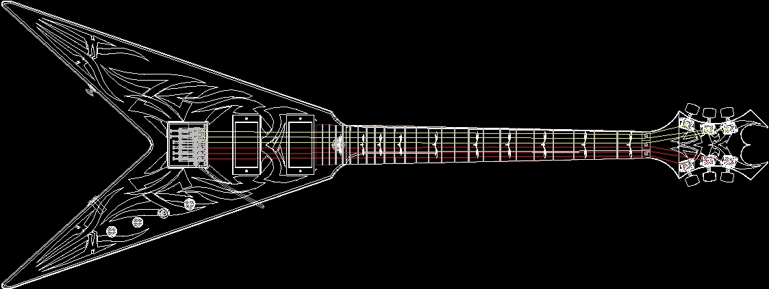Rich Kerry King - Guitar 3D DWG Model for AutoCAD • Designs CAD